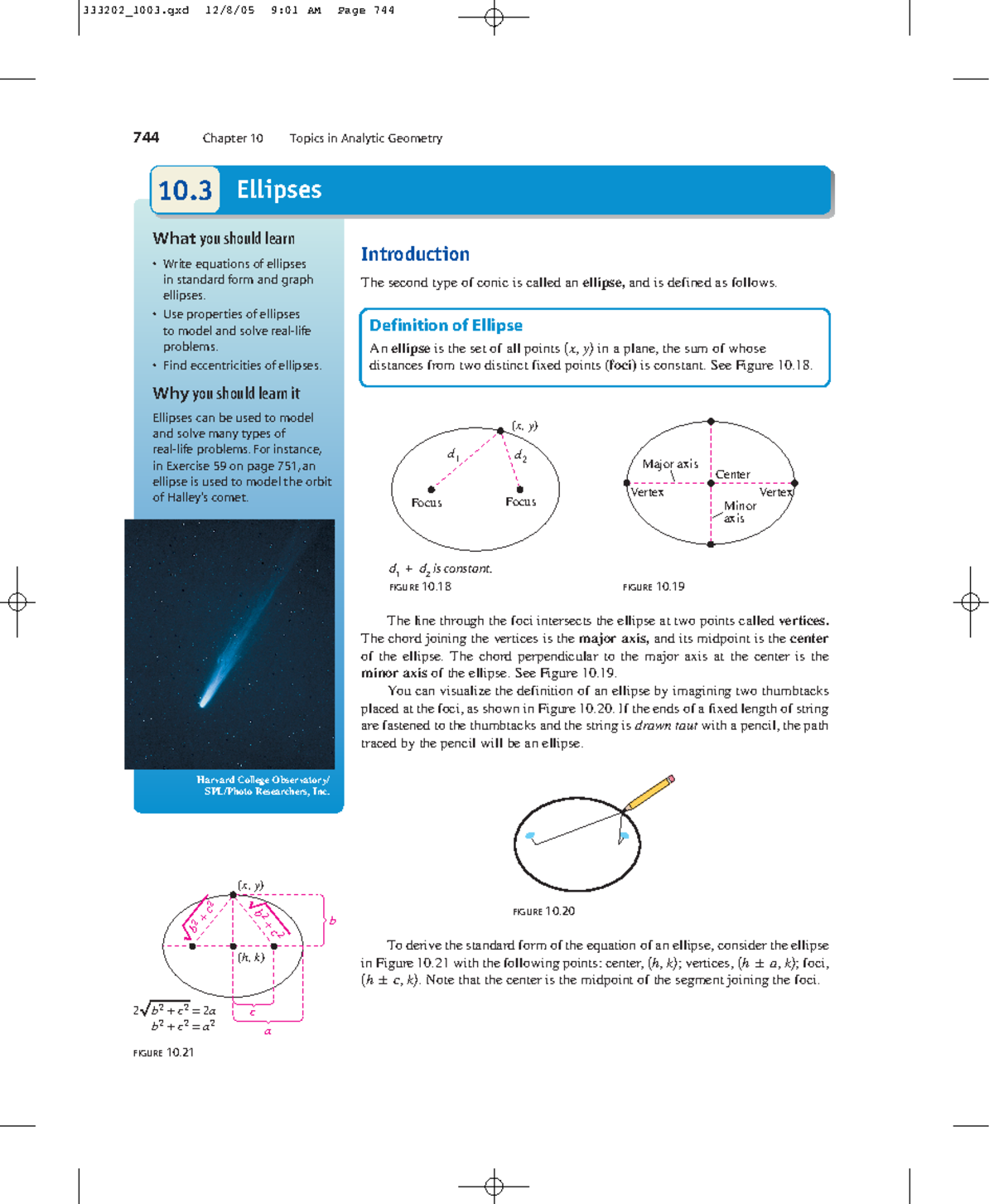 Conic sections - Ellipses - Introduction The second type of conic is ...