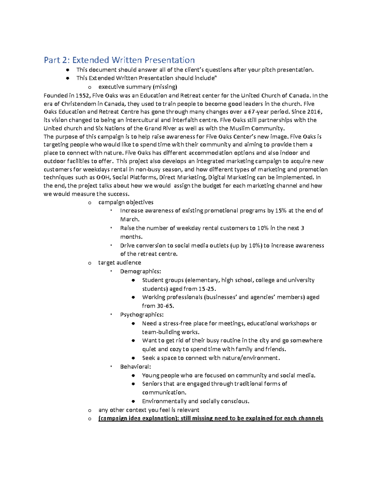 Extended Written Presentation - This Extended Written Presentation ...