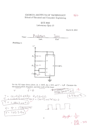 3043 hw 4 - Exam Practice - ECE 3043 - Studocu
