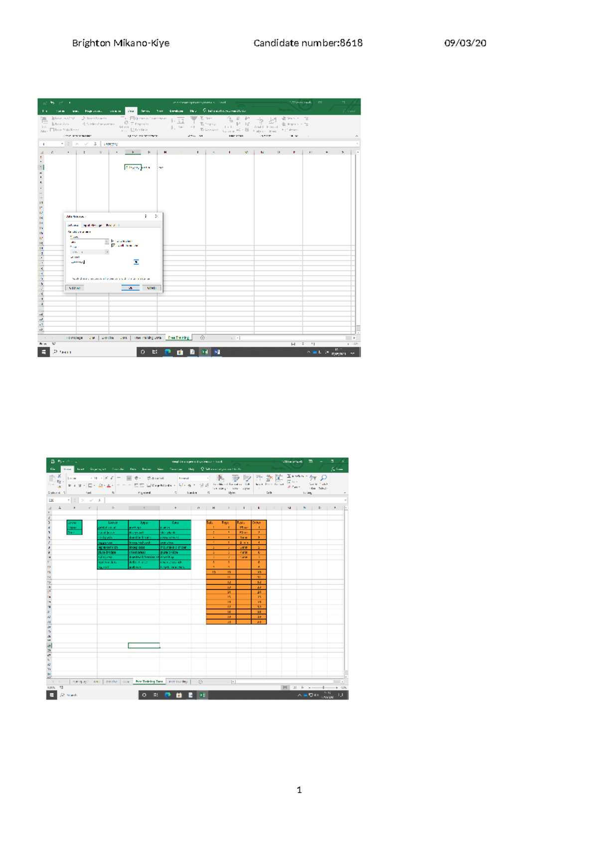 Screenshots of spreadsheet (Auto Recovered) - In this screenshot you ...