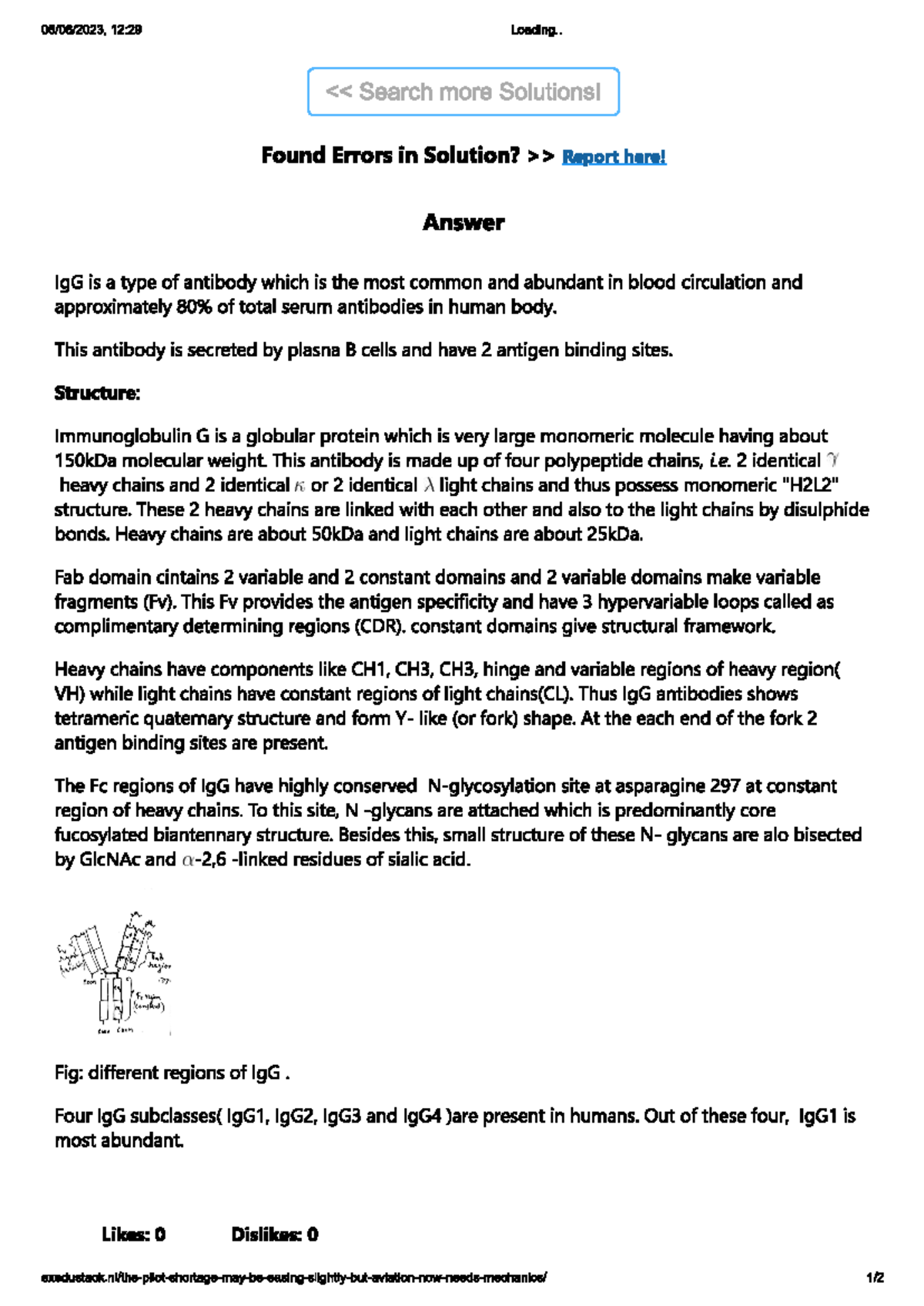Igg structure - BCHN 213 - Studocu