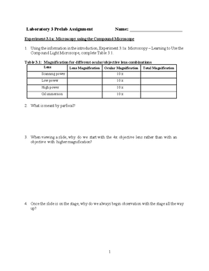 BLG 143 Prelab 1 assignment - Pre-lab assignment answers BLG 143 Table 1: Number of Observations ...