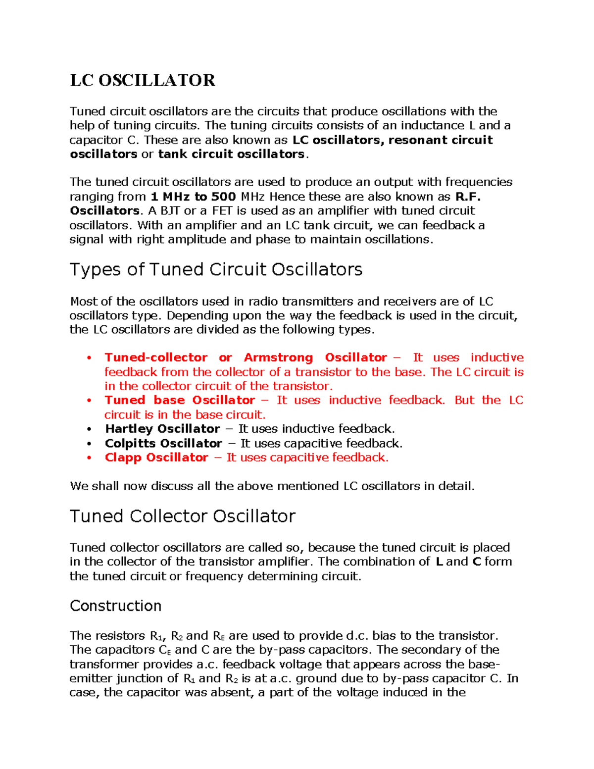 SDOC BE2C7F237A4D61DE48D185FE2F2A39F5 09 21 SI - LC OSCILLATOR Tuned ...