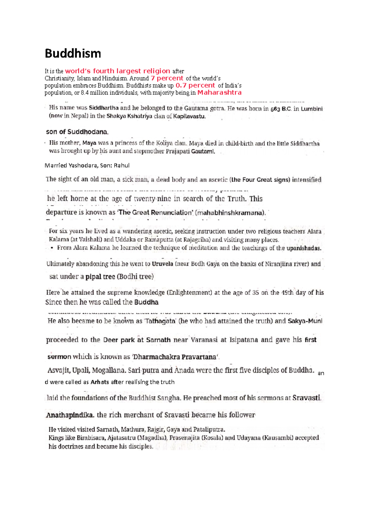 Evolution of Buddhism - Buddhism It is the world’s fourth largest ...