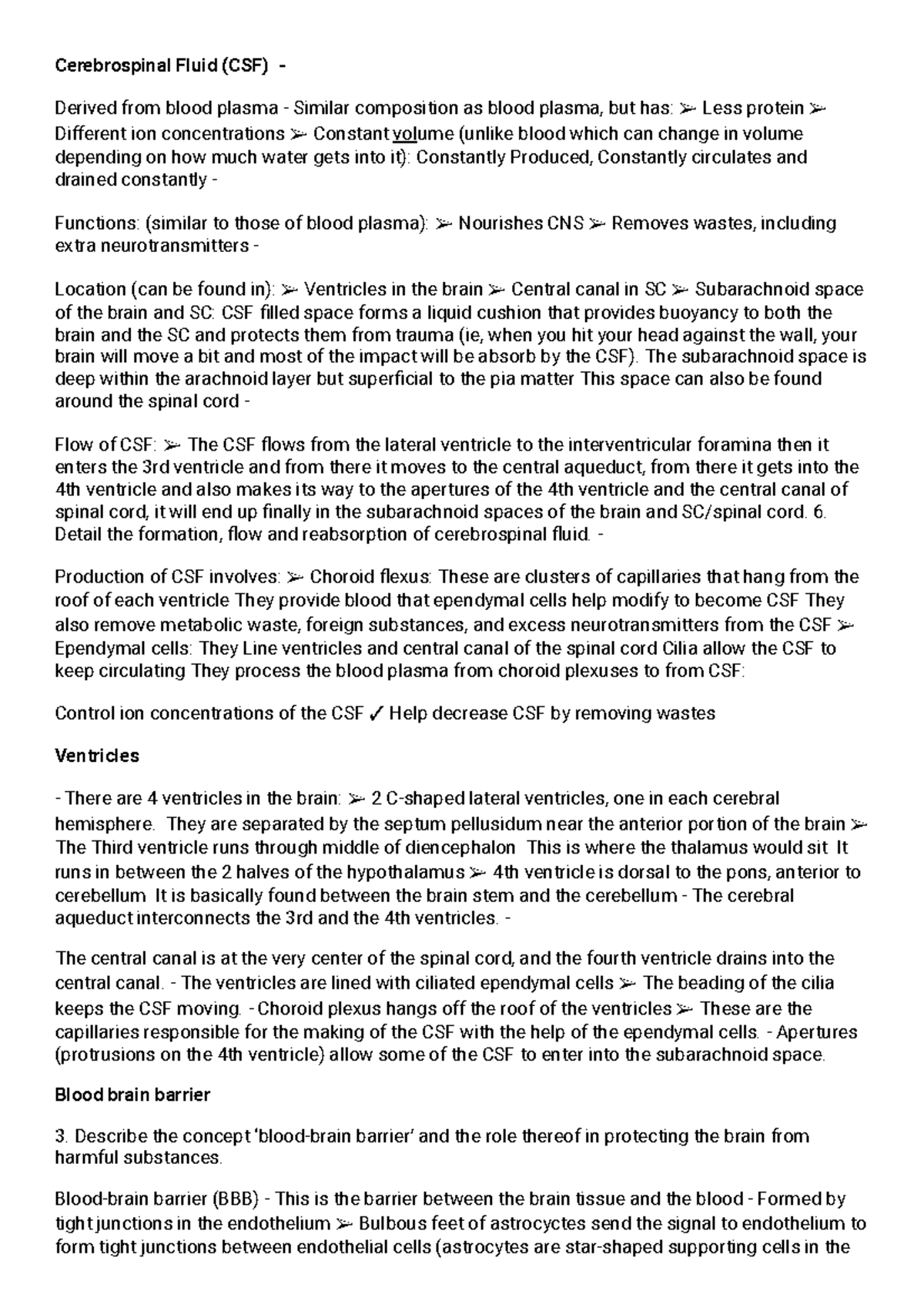 CSF BBB - CSF and BBB - Cerebrospinal Fluid (CSF) - Derived from blood ...