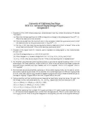 ECE 111 Assignment 6 - ES 104: Introduction to Analog and Digital Electronics - Tutorial 6 ...
