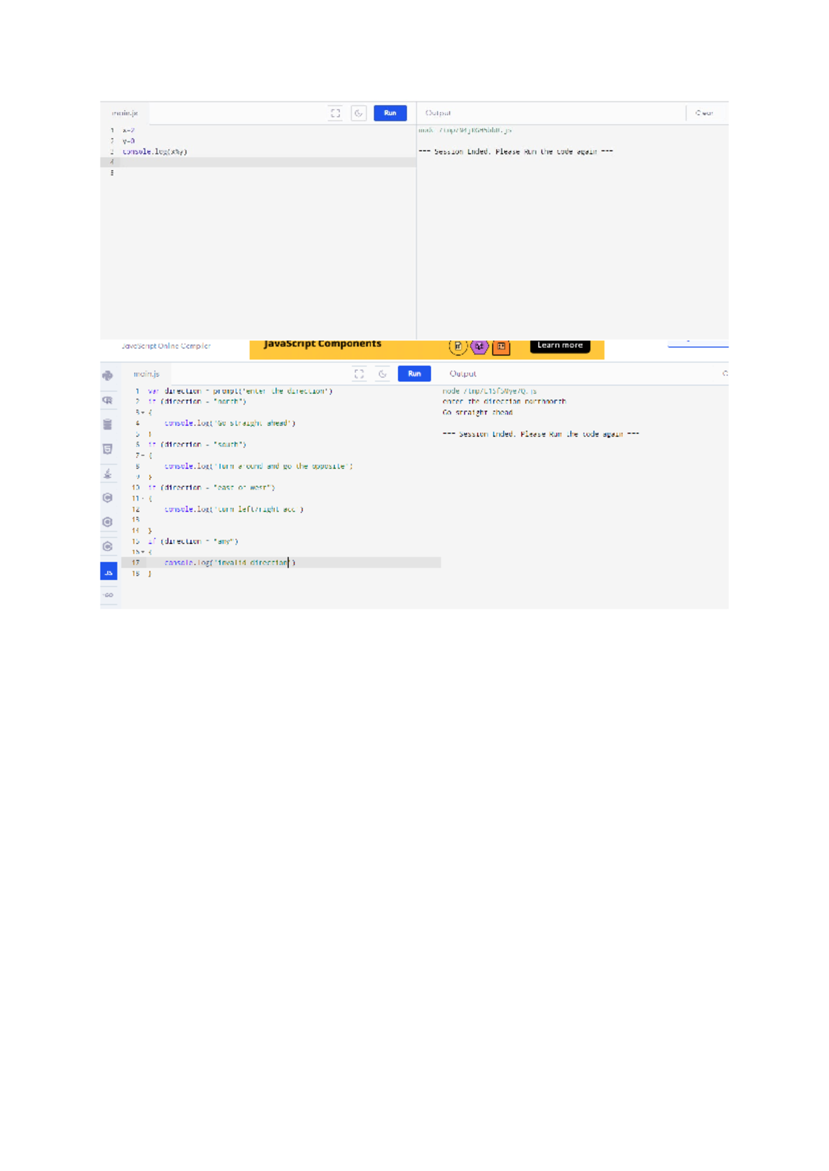 if/else condition test - Web Design and Development Report - Studocu