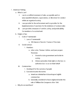 Origins of American policing - Outline the emergence of state and ...