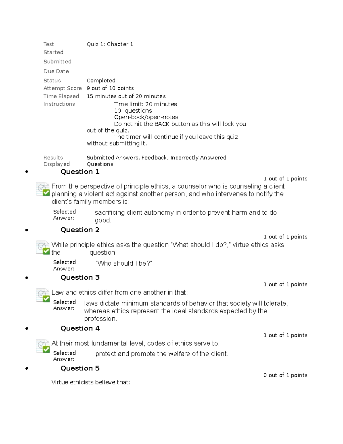 Quiz 1 THIS IS A PAPER THAT WAS WRITTEN IN ORDER TO COMPLETE COURSEWORK ...
