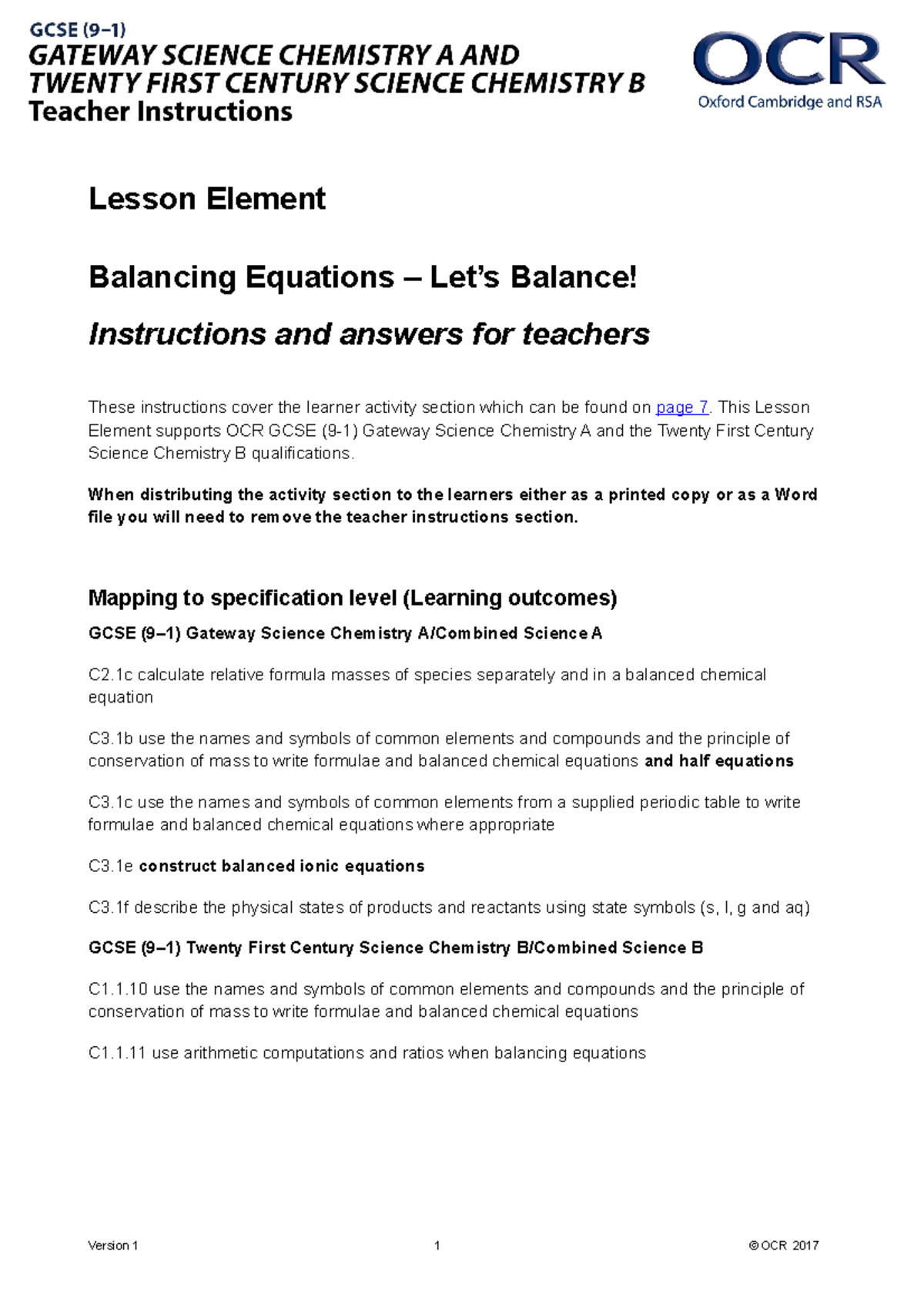 374793 balancing equations let s balance lesson element - Lesson ...