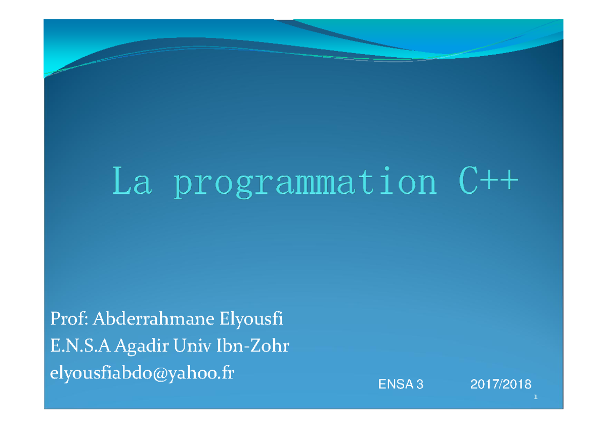 ELy-Cours-C++ 05 - Algorithmique et programmation C++ - Prof ...
