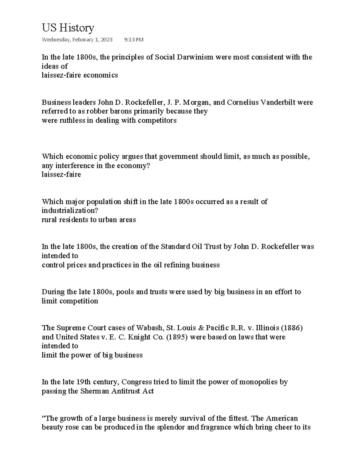 US History Lecture 1 - Teacher Alan Taylor - In the late 1800s, the ...