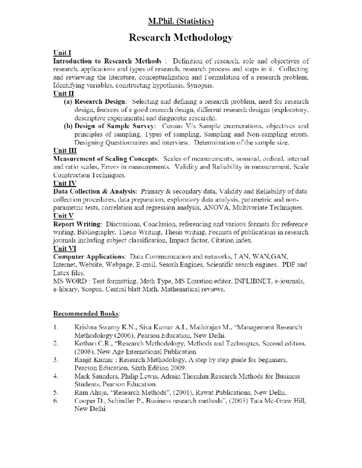 MPhil Stats Research Methodology-Part1 - RM-01SOM-Mar - Studocu