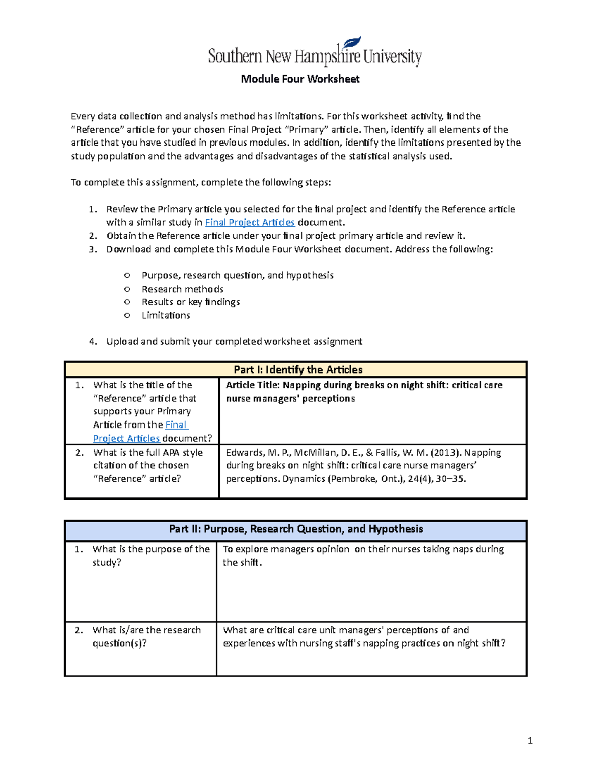 IHP 340 Module Four Worksheet - Module Four Worksheet Every data ...