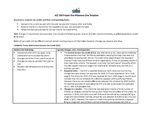 ACC 330 Final Project Two Tax Planning - He has been writing songs for ...