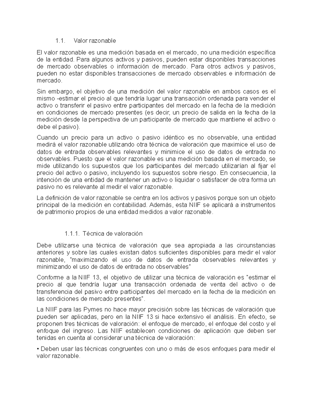 Valor razonable - asasasasasa - Valor razonable El valor razonable es ...