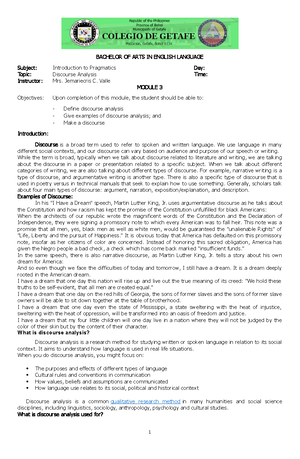 Module 4 - edrtfwet - BACHELOR OF ARTS IN ENGLISH LANGUAGE Second ...