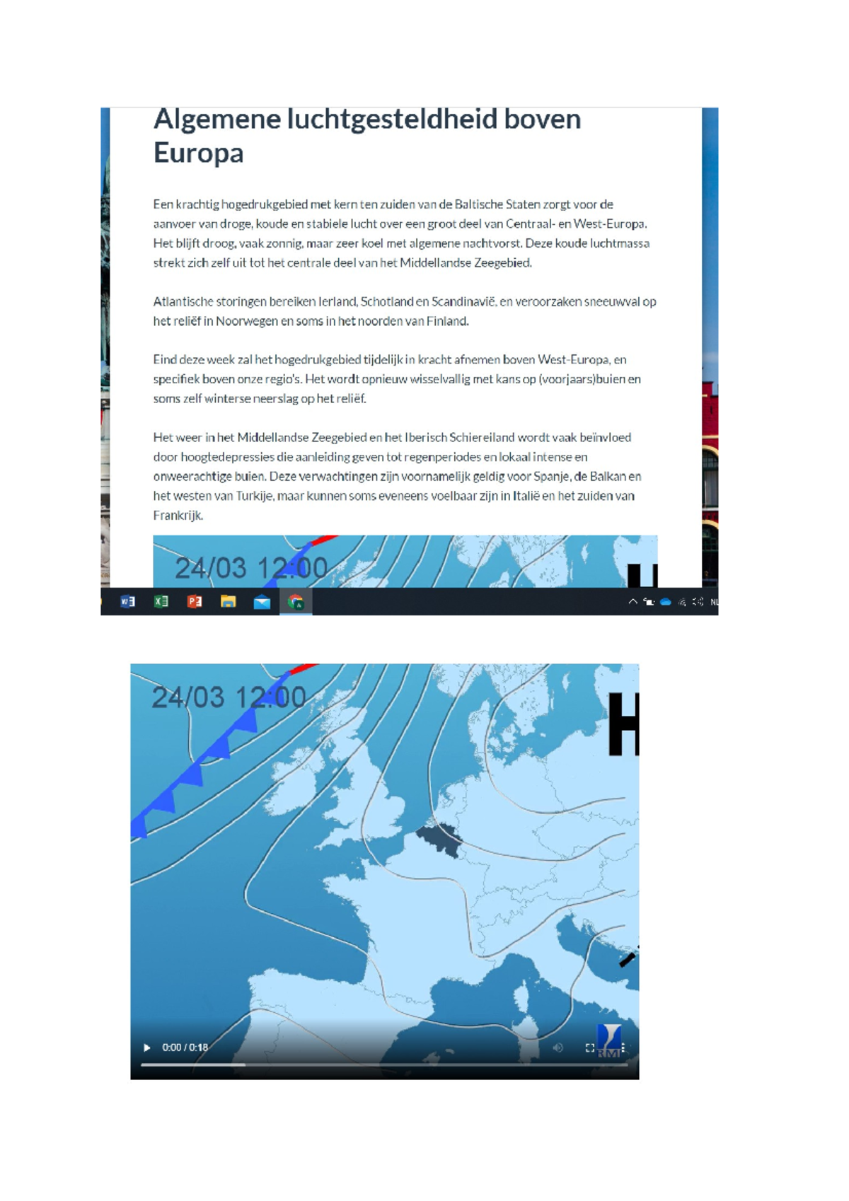 Weerkaart europa/ weerkaart europa oefening - Aardrijkskunde - Studocu