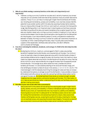 DAT 500 Module Four Sample Data Validation and Discovery - DAT 500 ...