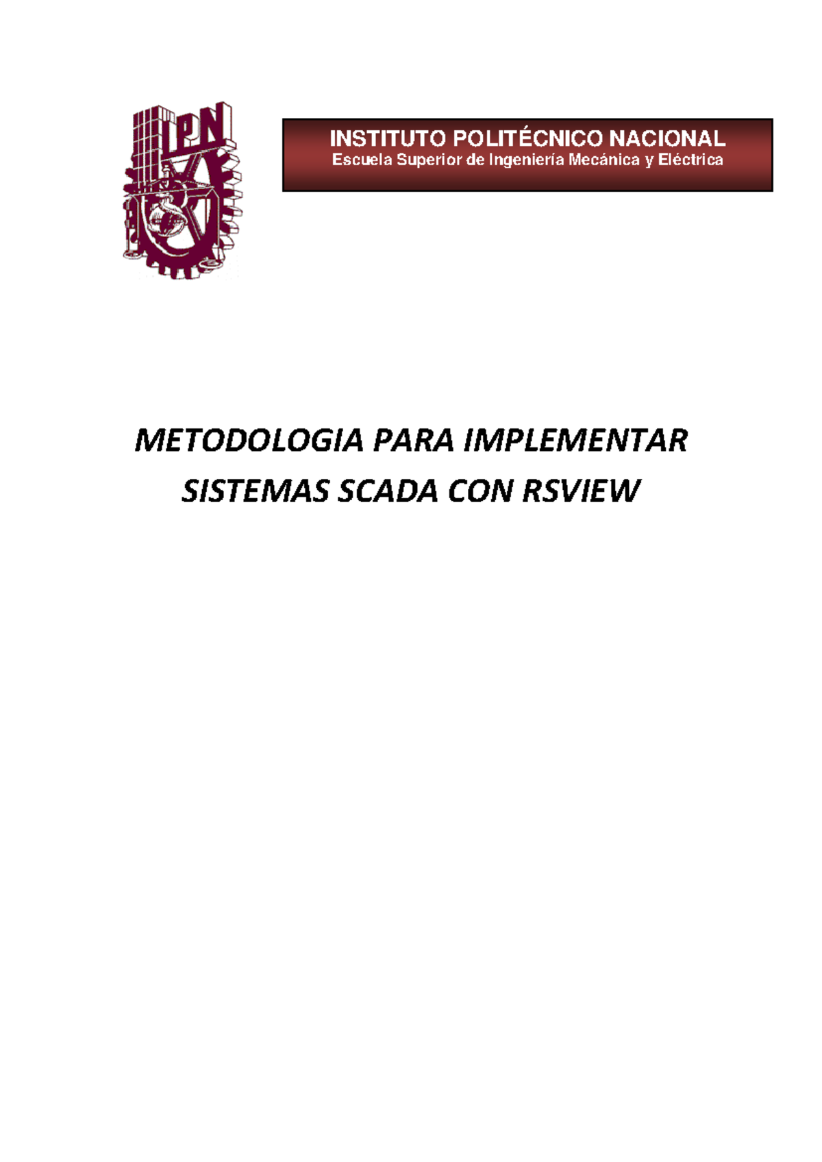 Metodologia scada - INGENIERIA - METODOLOGIA PARA IMPLEMENTAR SISTEMAS ...