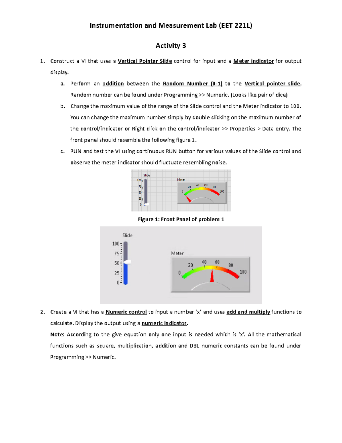EET221L Wk3 Activity Cady - Instrumentation and Measurement Lab (EET ...