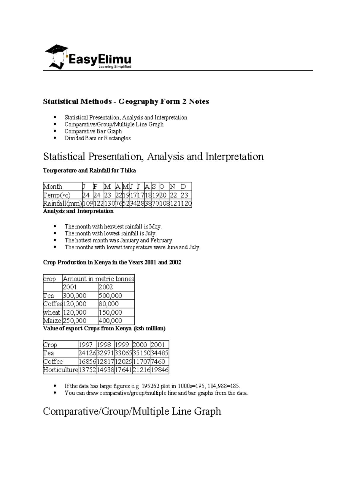 Statistical method - this provides geography revision materials ...