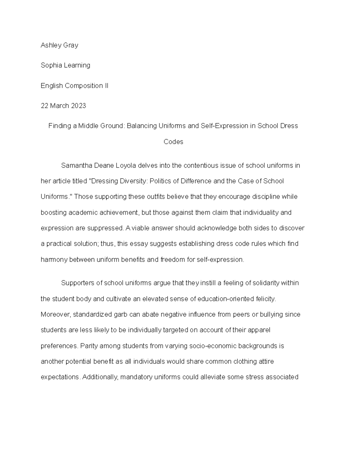 Gray.ashley Touchstone 3.1 construct a rogerian argument - Ashley Gray ...