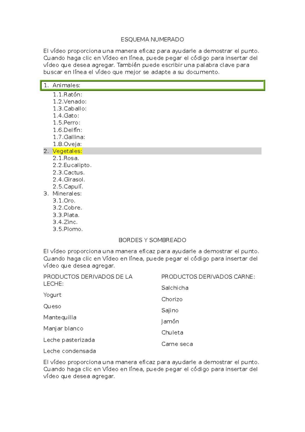 Esquema Numerado - ESQUEMA NUMERADO El vídeo proporciona una manera eficaz para ayudarle a ...