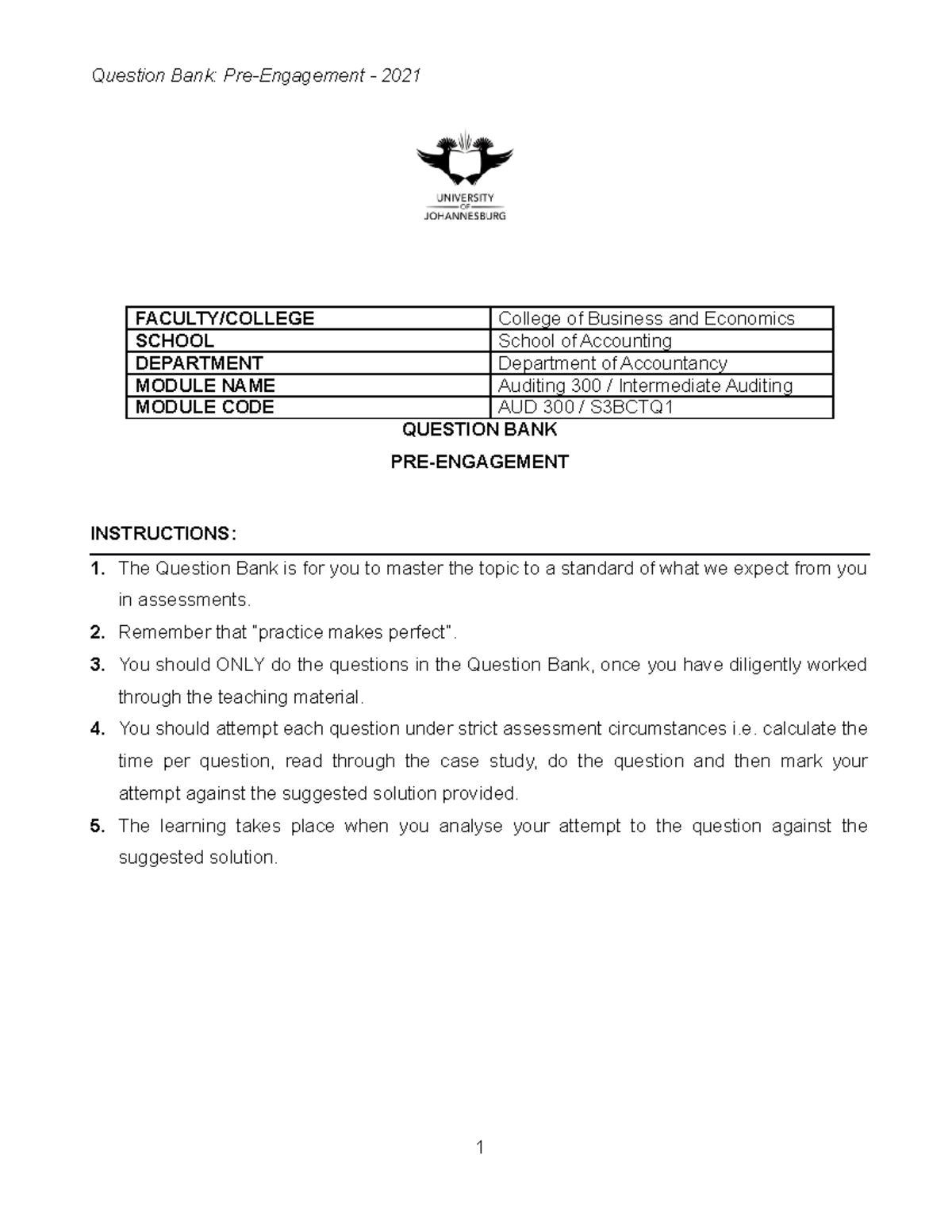 210219 - A compilation of questions on pre engagement activities ...