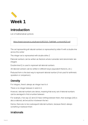 Week1 maths FAQ - Week - 1 FAQ Activity Question Mathematics for Data ...