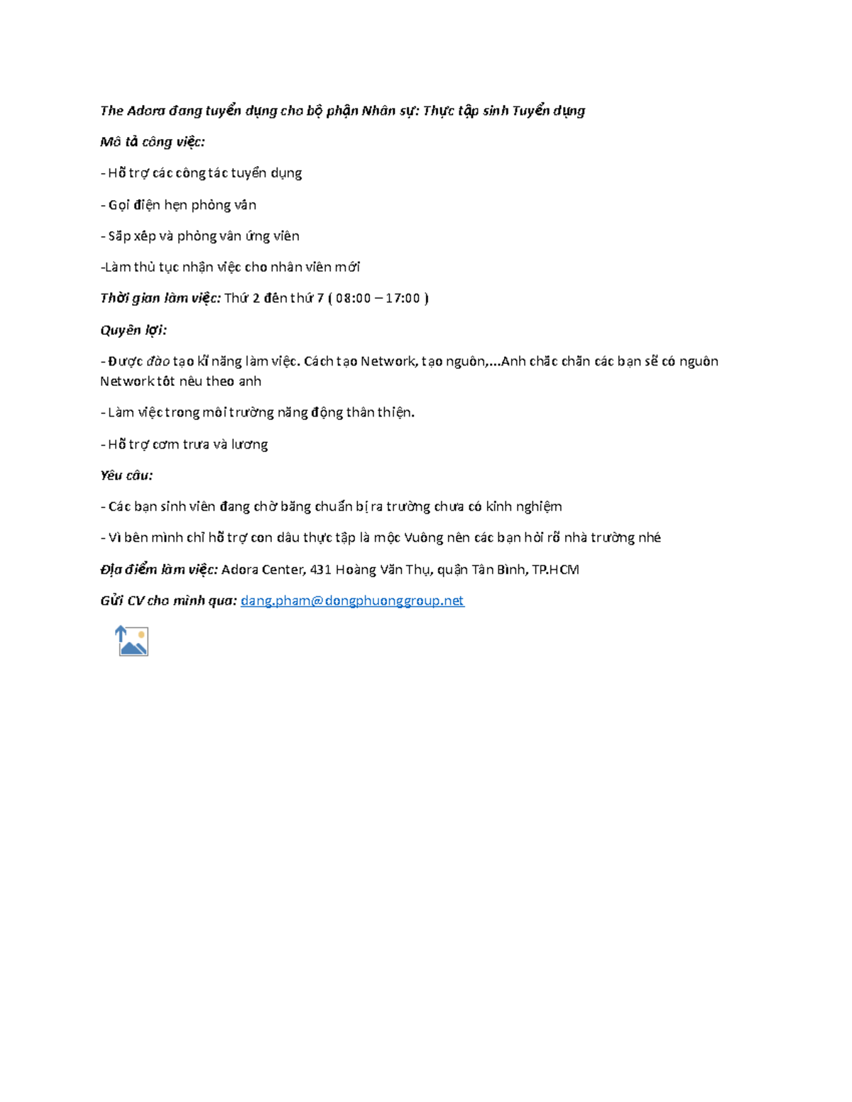 7. The Adora đang tuyển dụng cho bộ phận Nhân sự - The Adora đang tuy n d ng cho bể ụ ộ ph n ...