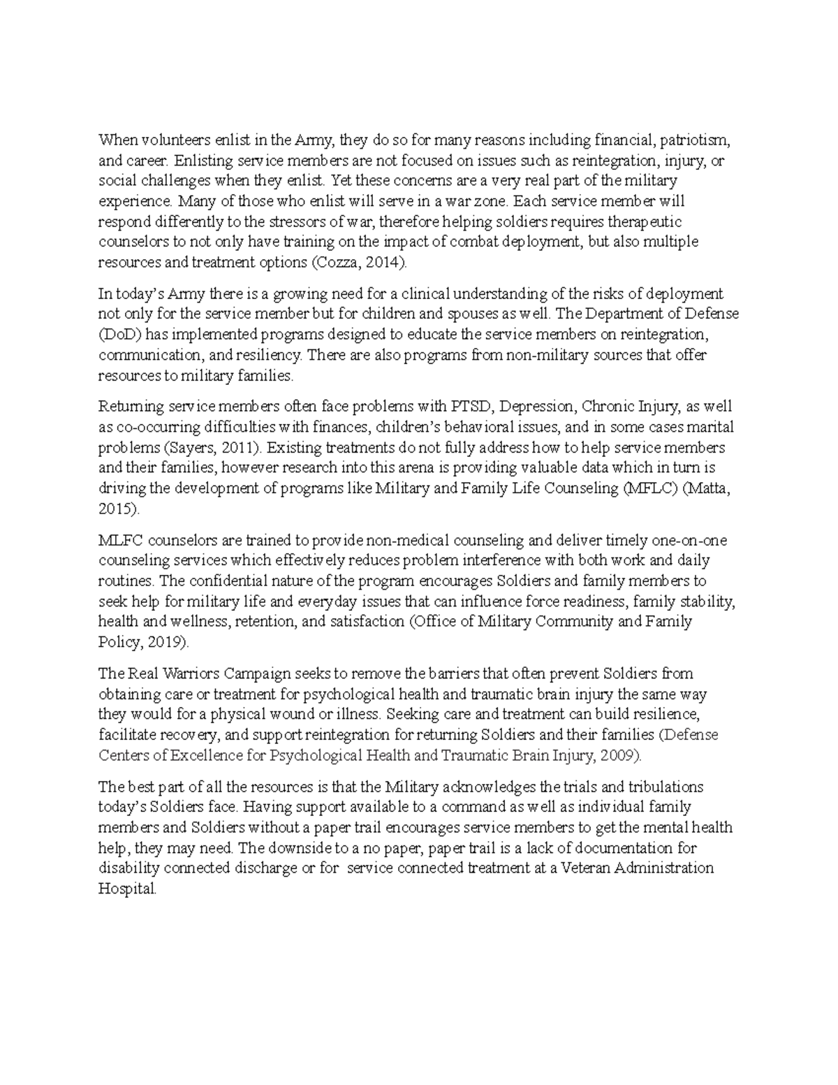 Sharp SMFT 6521Week 3a - When volunteers enlist in the Army, they do so ...