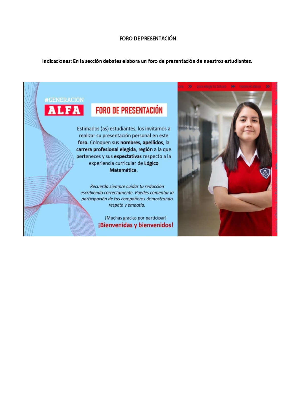 FORO DE Presentación - Programa Alfa - Comunicación - FORO DE ...