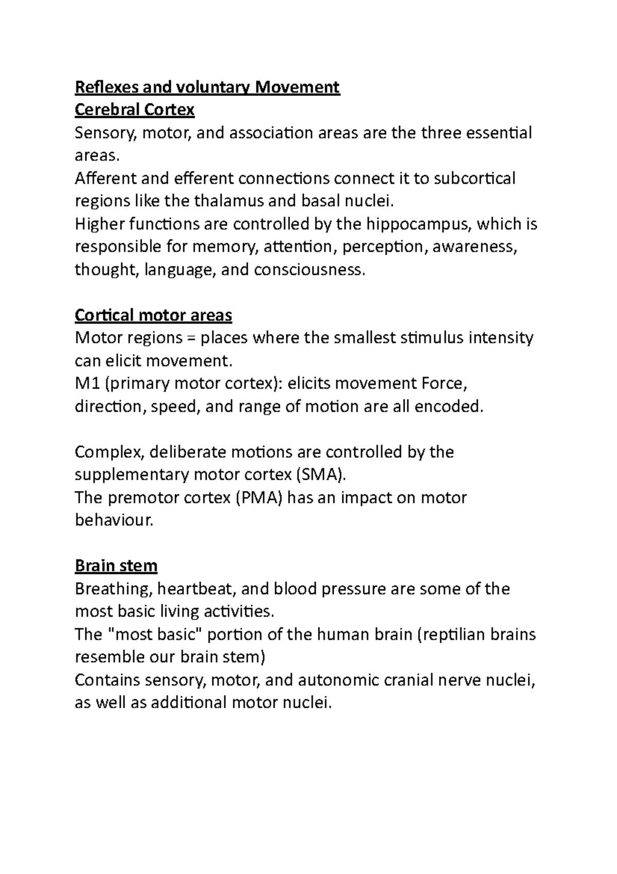 Reflexes and voluntary Movement - Reflexes and voluntary Movement ...