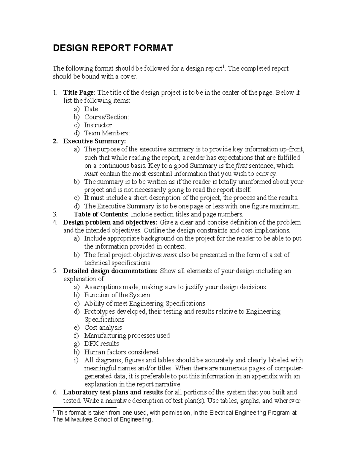 7Design Report - ewwewrtrw5w4eger54 - DESIGN REPORT FORMAT The ...