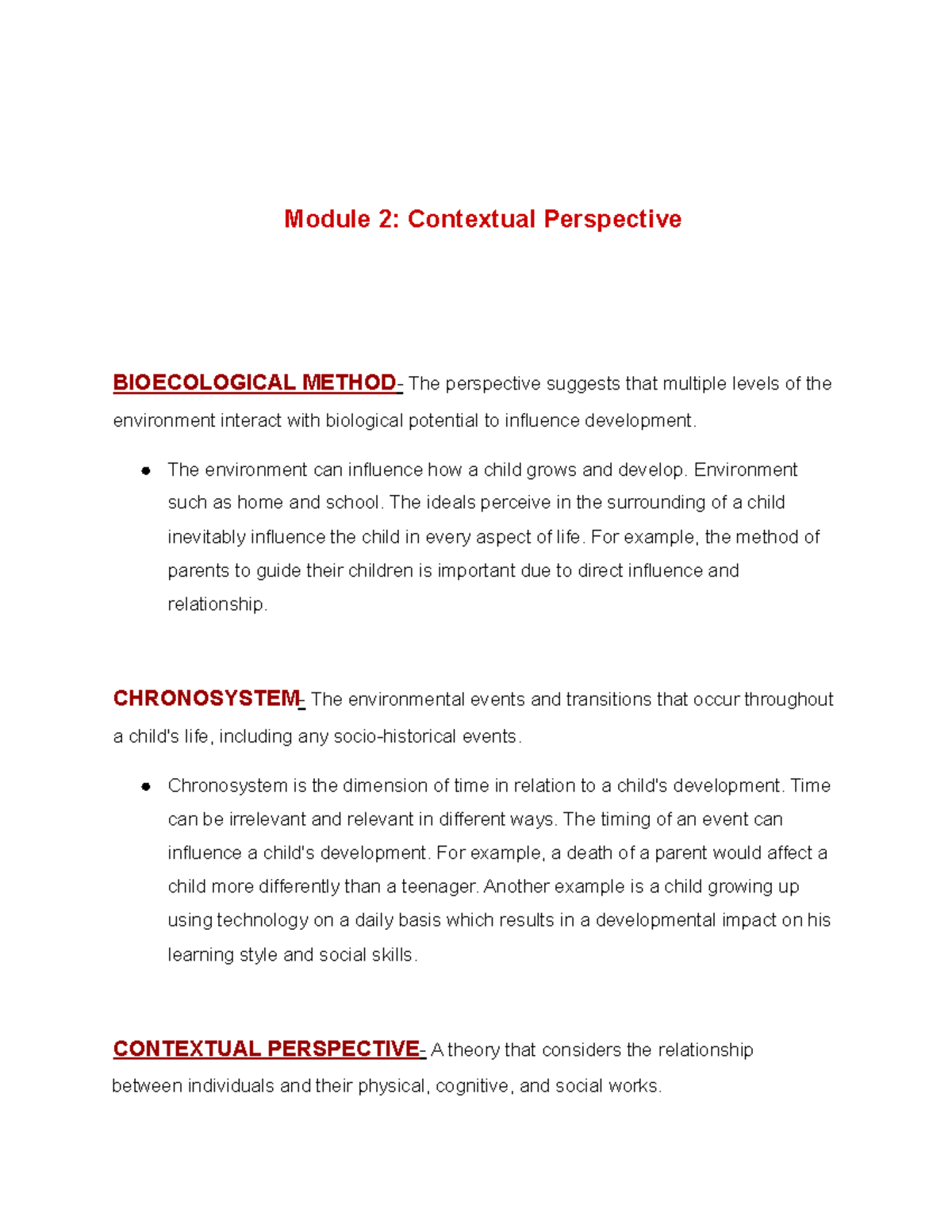 Module 2 Contextual Perspective - Module 2: Contextual Perspective ...