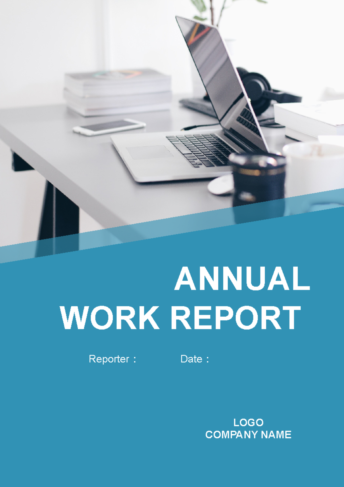 Business Style Work Report-WPS Office - ANNUAL WORK REPORT LOGO COMPANY ...