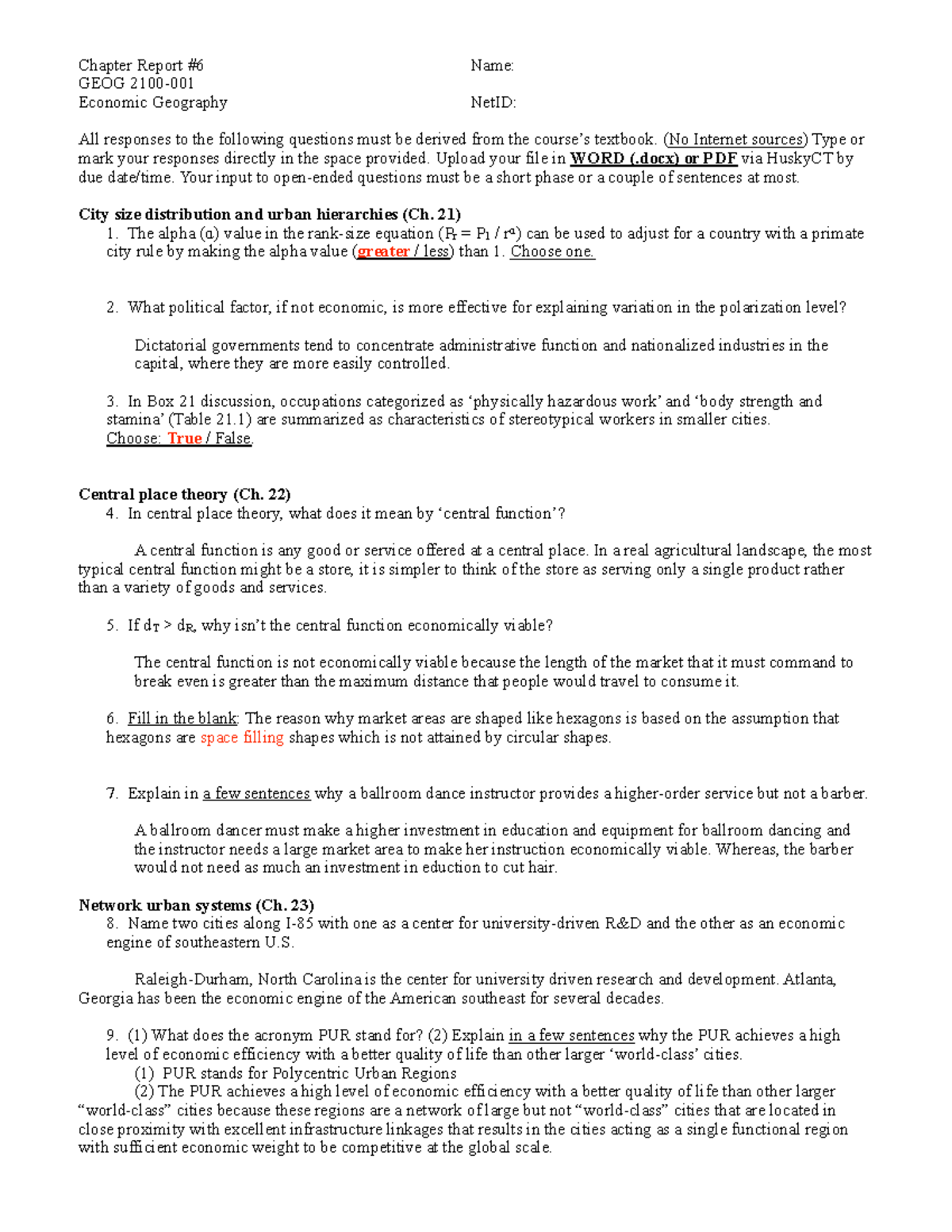 Ch_Report_6____ - Chapter Report #6 Name: GEOG 2100- Economic Geography ...