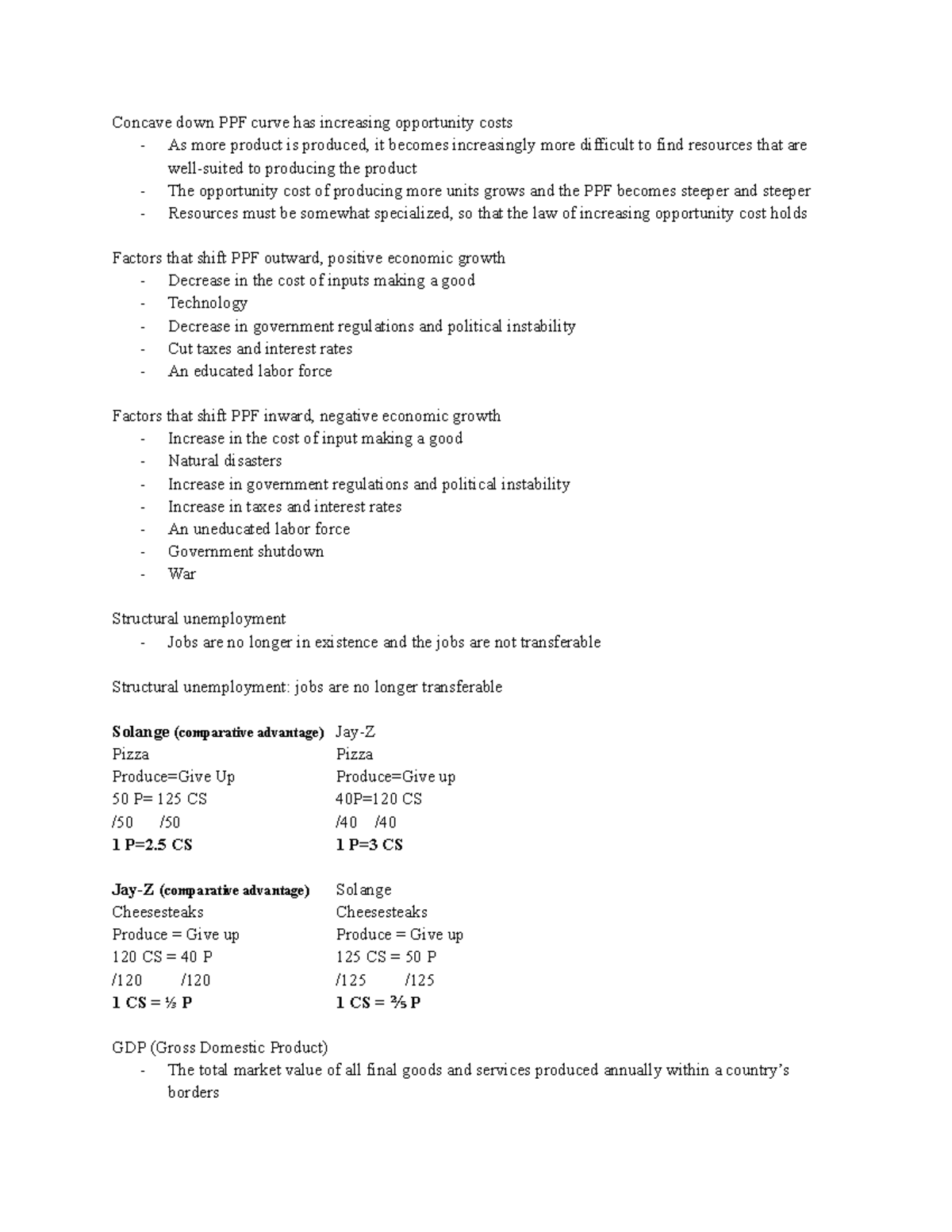 Macroeconomics 2 - Concave down PPF curve has increasing opportunity ...