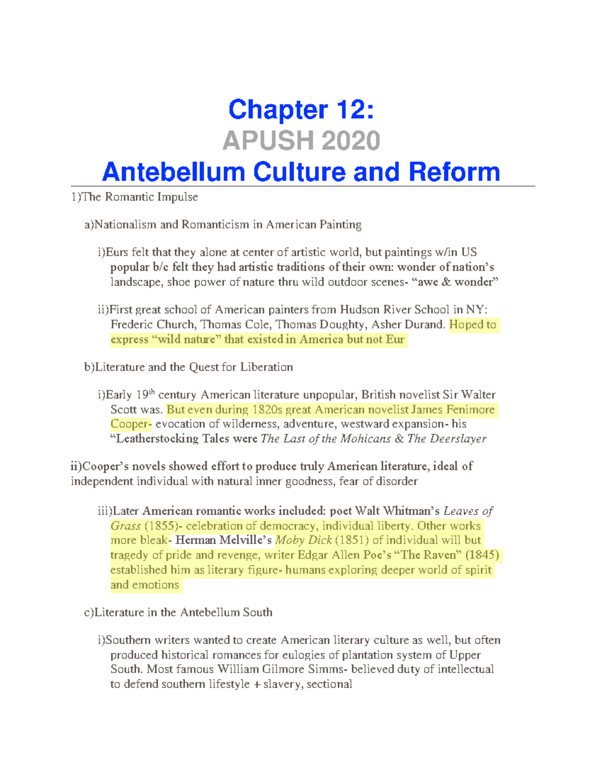 Kami Export - Kevin Salazar - Chapter 12 Notes - Chapter 12: APUSH 2020 ...
