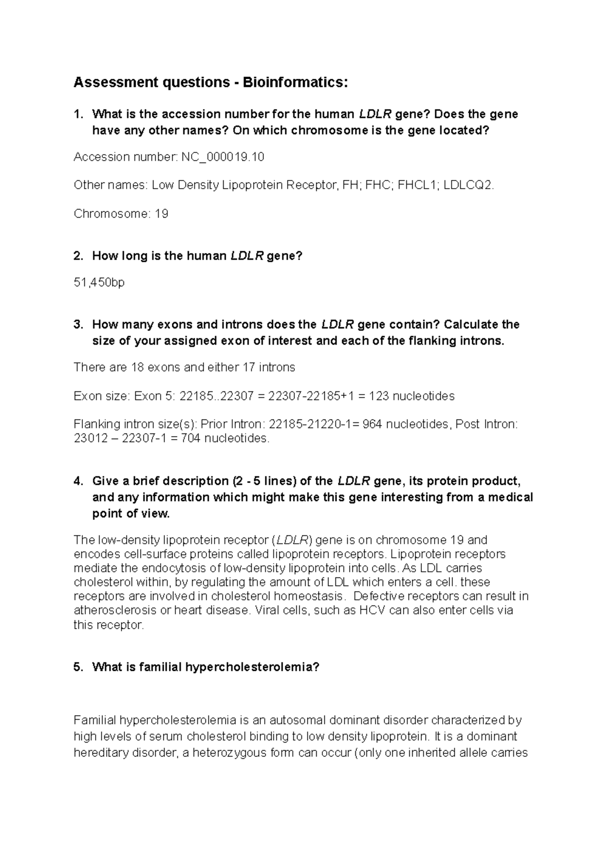 3a - Bioinformatics - question squestions just cause why not ...