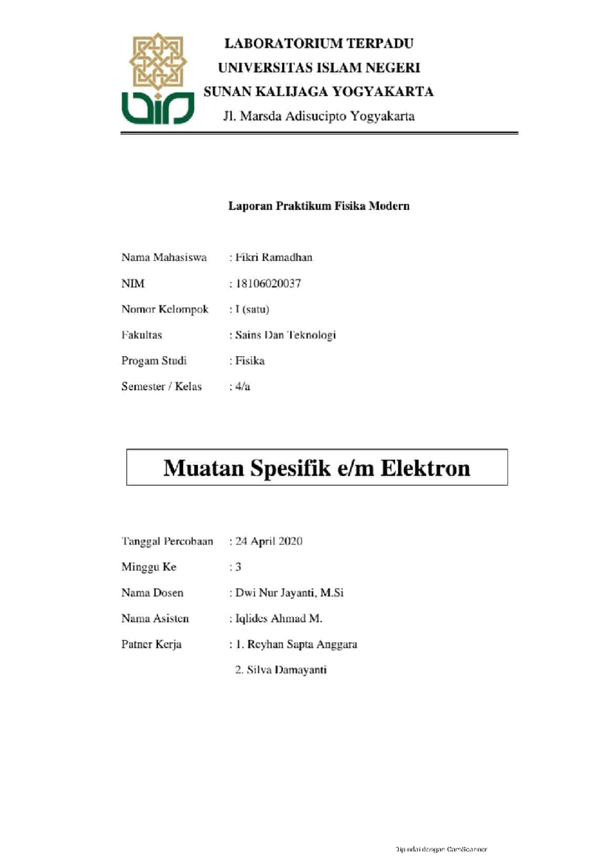 Praktikum Muatan Spesifik em Elektron - Praktikum Termodinamika Kimia ...