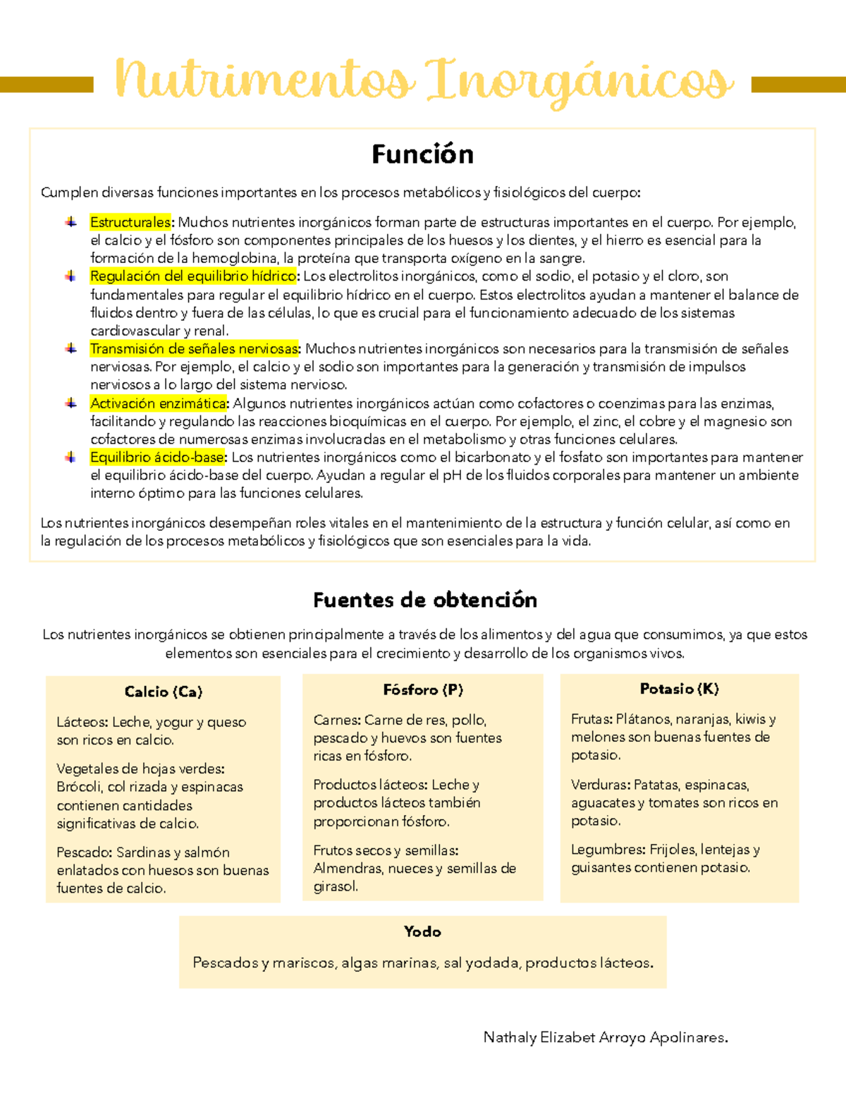 Tema 5 Nutrimentos Inorganicos - Nutrimentos Inorgánicos Función ...