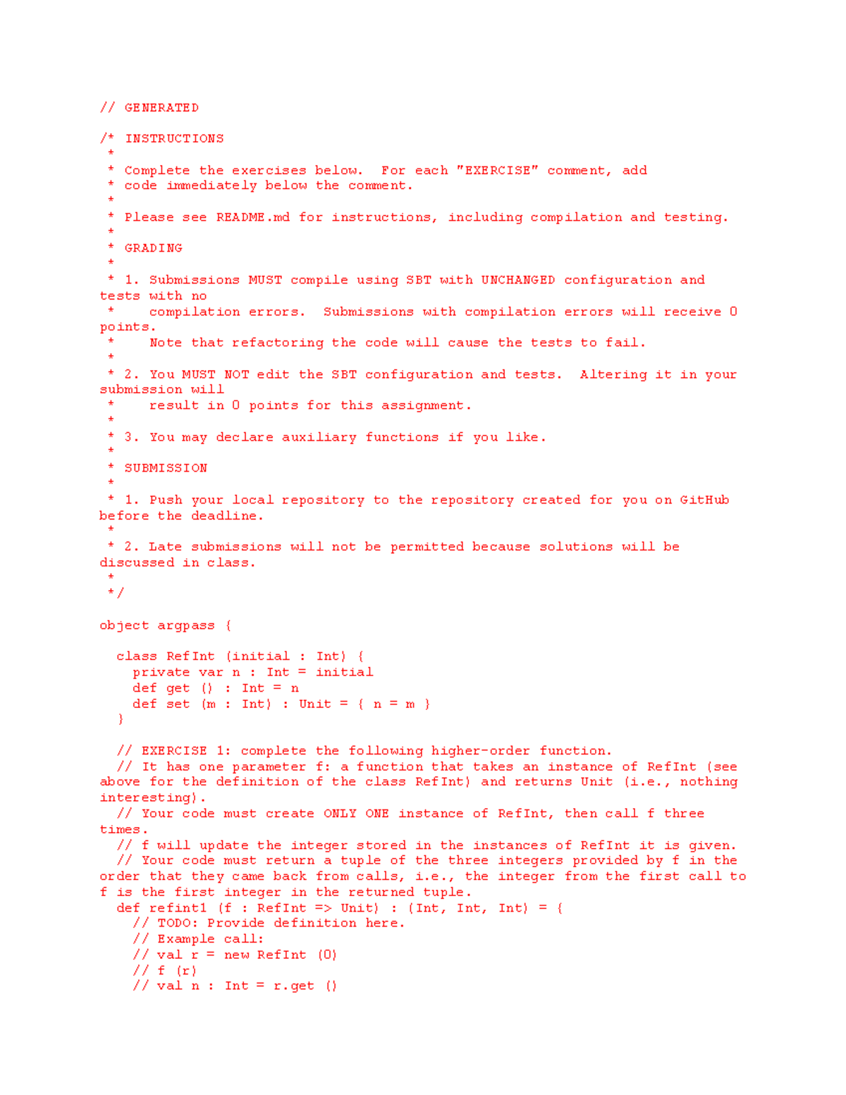 Hw6argpass - homework questions and answers - // GENERATED ...