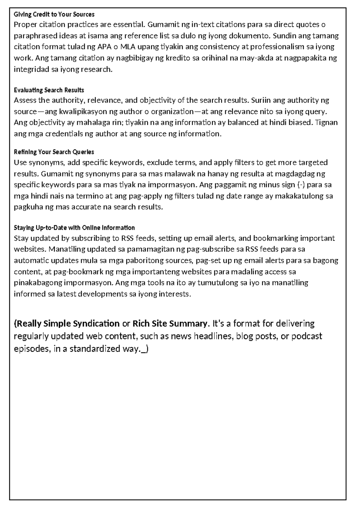 Etech - Giving Credit to Your Sources Proper citation practices are ...