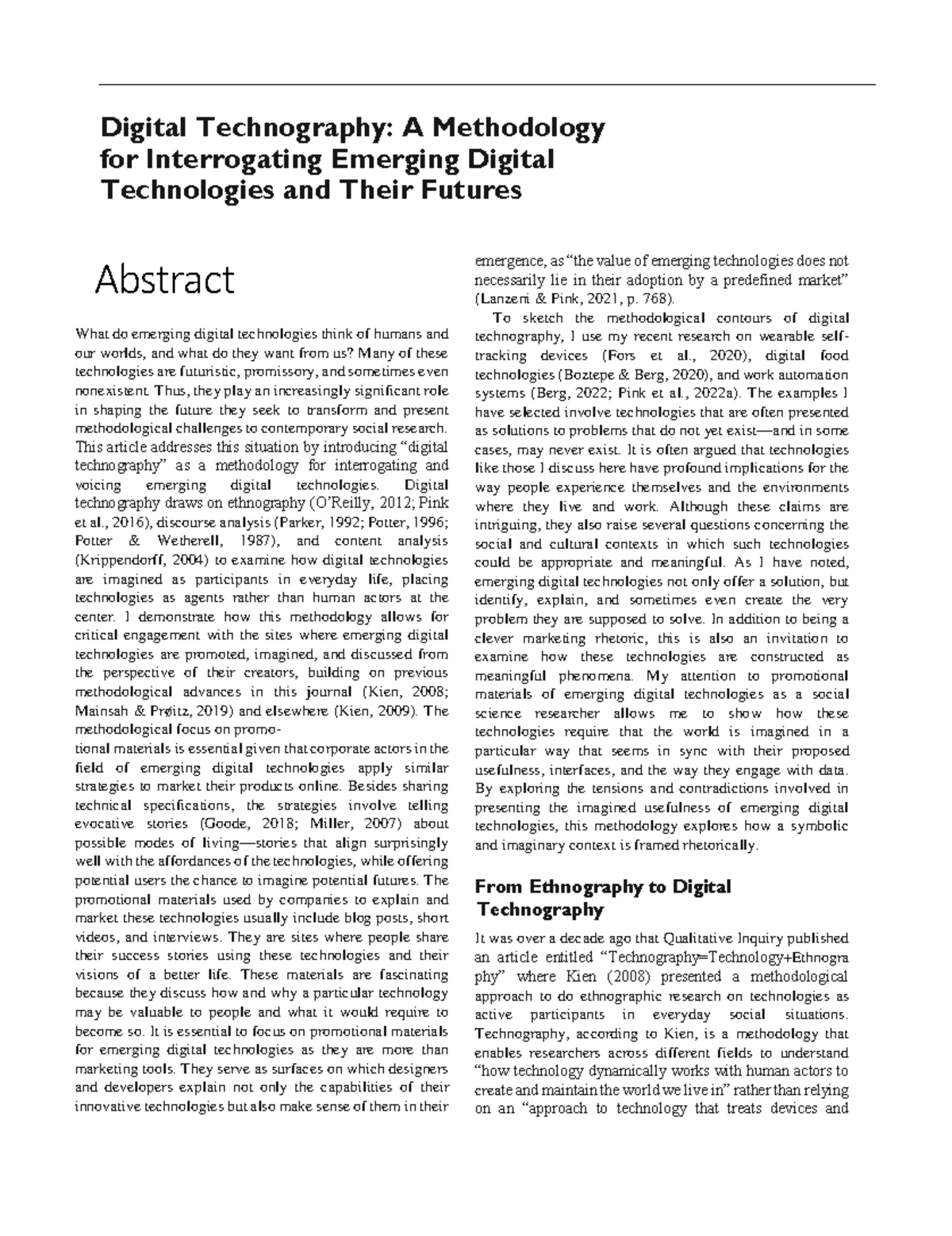 Digital Technography A Methodology for Interrogation - Digital ...