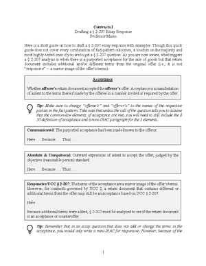 UCC 2-207 - Summary Contracts - U.C. § 2-207: Battle of the Forms Flow ...