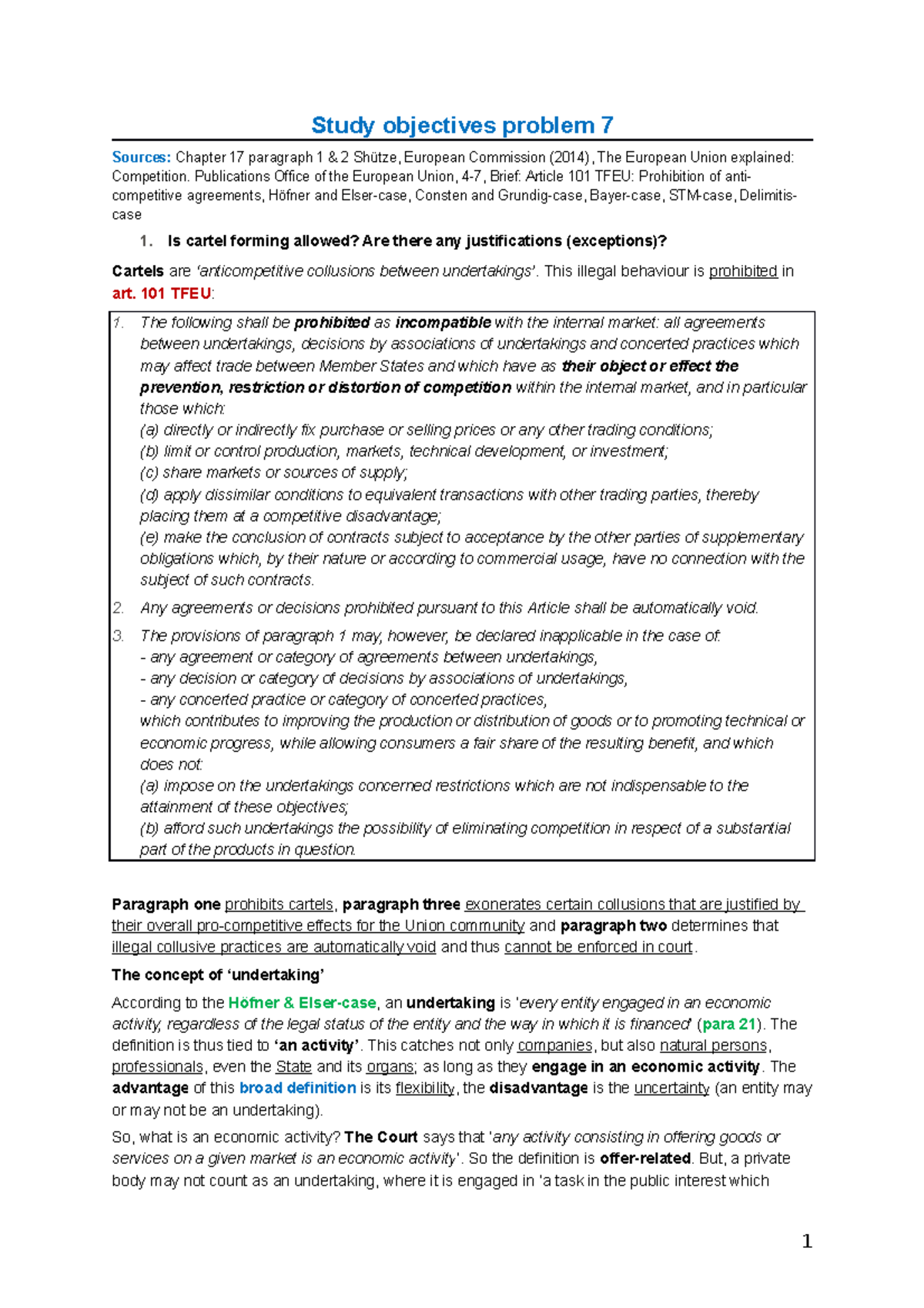 Learning goals problem 7 - Study objectives problem 7 Sources: Chapter ...