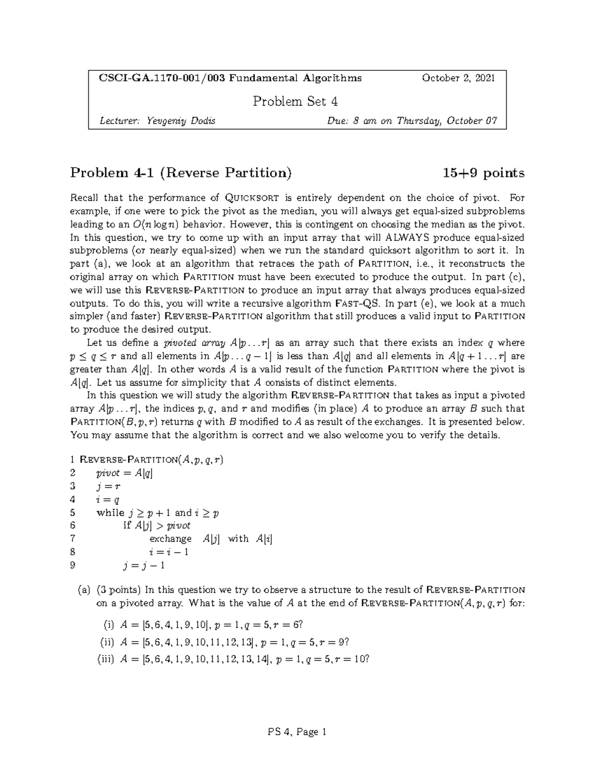 Hw4 - Homework - CSCI-GA.1121 - NYU - Studocu