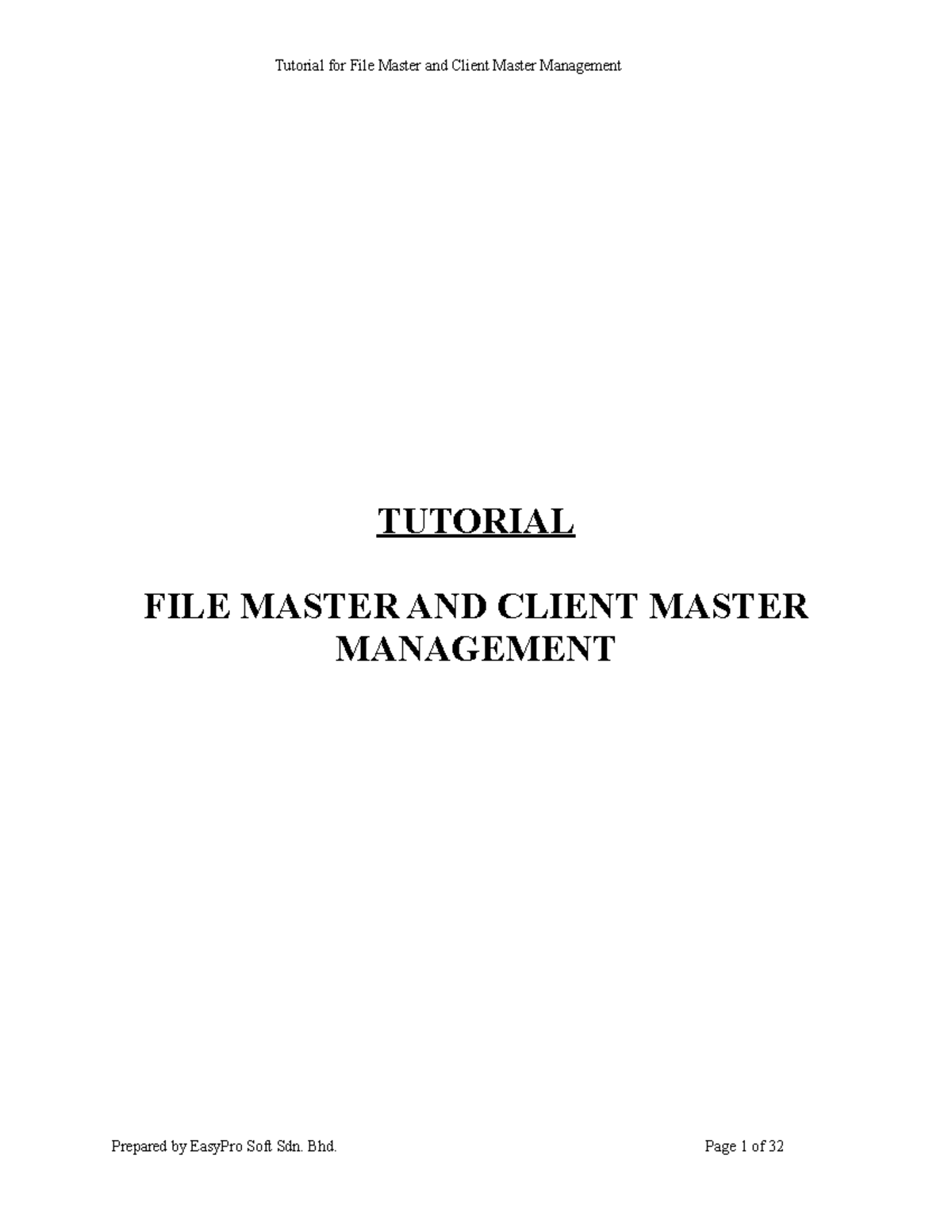 Tutorial File Master - as attached below - TUTORIAL FILE MASTER AND ...